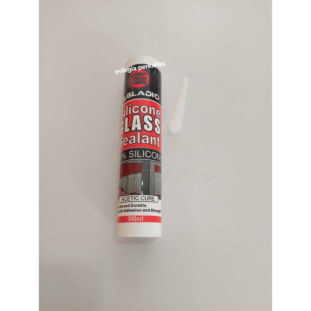 Jual Lem kaca ELGLADIO kualitas bagus/ lem silicone sealant/ lem ...