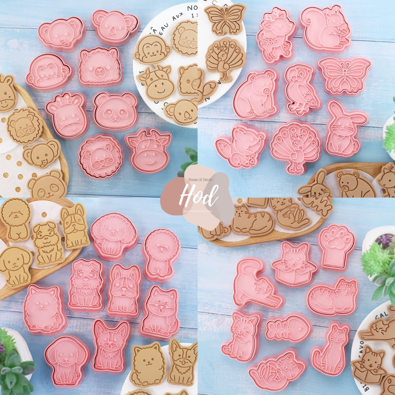 Jual Cetakan Cookies Bentuk Animal Dino Dog Cat Ocean Fish Cute Cookie ...