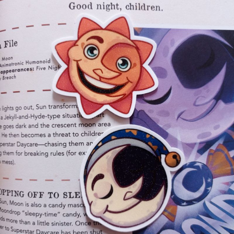 Jual Sticker Glitter FNaF Sundrop & Moondrop bundle | Shopee Indonesia
