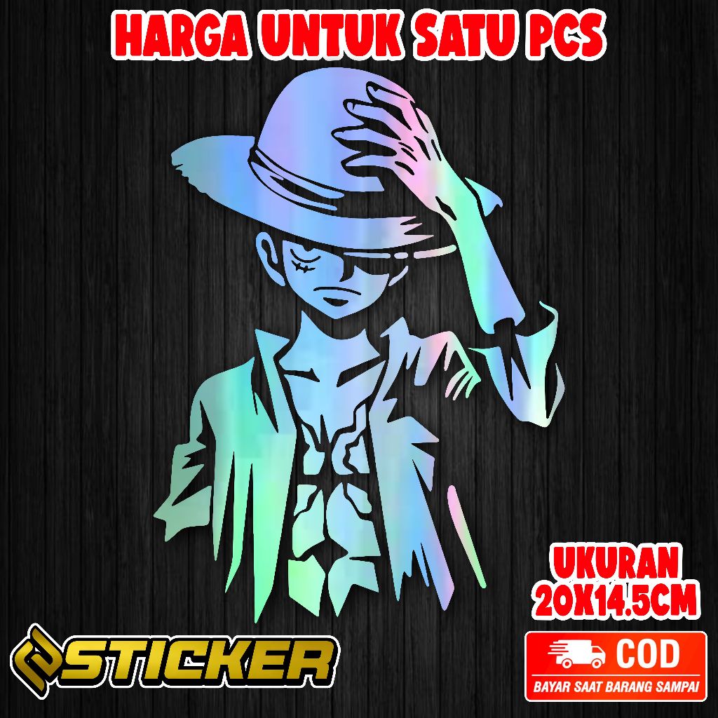 Jual STICKER CUTTING ONE PIECE STICKER VISOR MOTOR | Shopee Indonesia