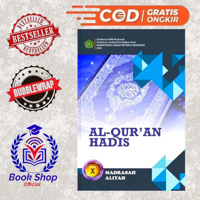 Jual Buku Siswa Kelas 10 Al Quran Hadis MA Madrasah Aliyah Kemenag Revisi Terbaru | Shopee Indonesia