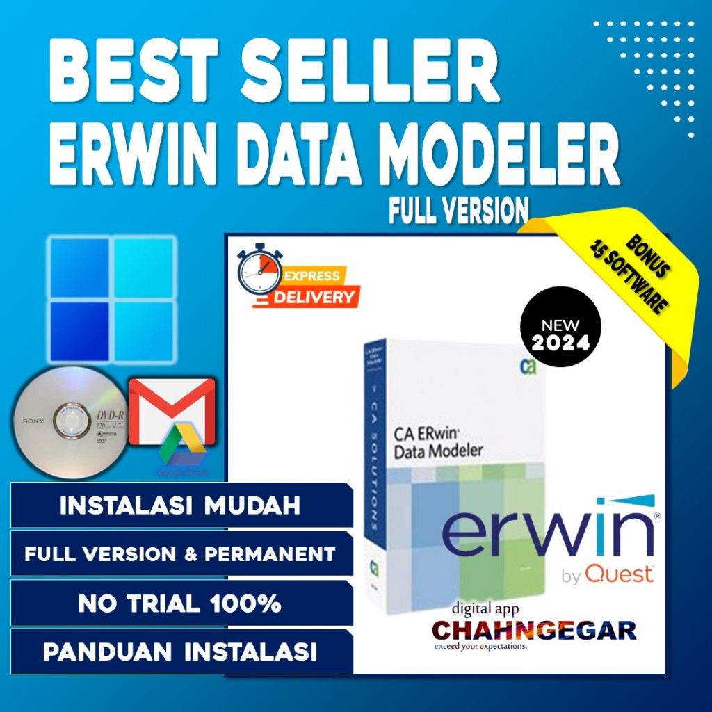 Jual ERWIN DATA MODELER 14 Full Lisensi Activation by Quest Software ...