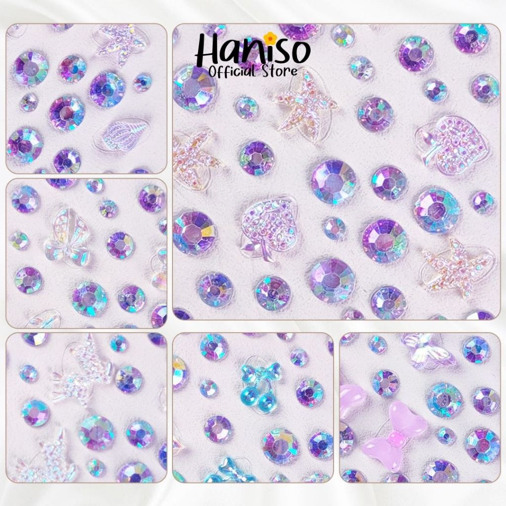 Jual Stiker 3D Akrilik Face Gems Nail Charms Stiker Manik Rhinestone ...