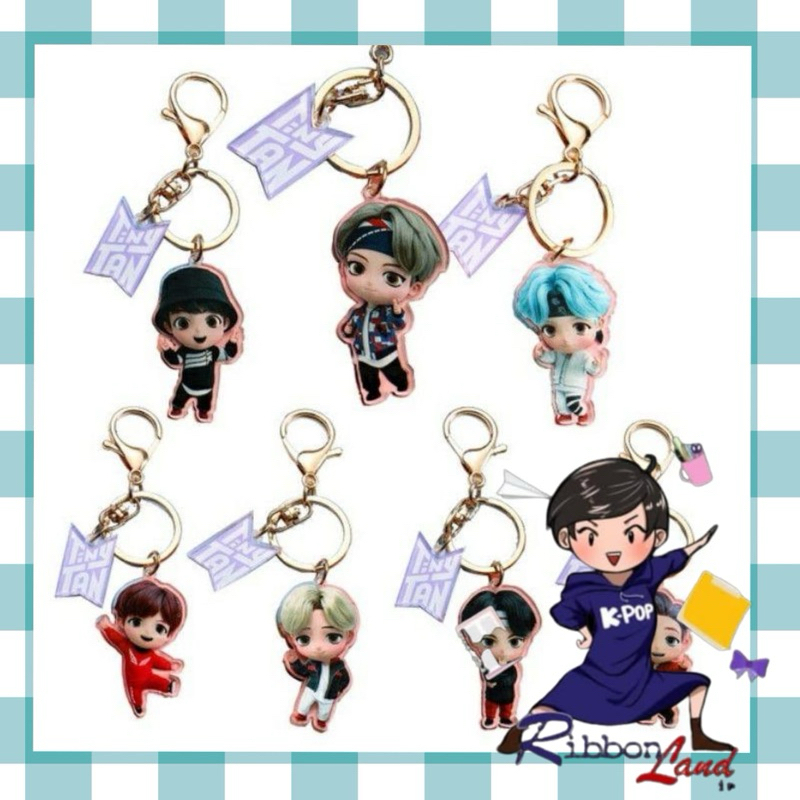 Jual Gantungan Kunci Set Ganci Mewah Tiny Tan BTS Bangtan Boys Army | Shopee Indonesia