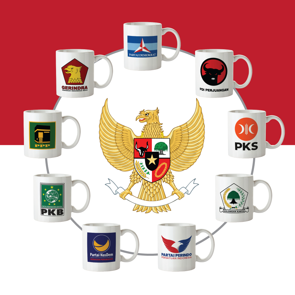 Jual CETAK MUG LAMBANG PARTAI / LOGO / NAMA TANPA MINIMAL ORDER ...