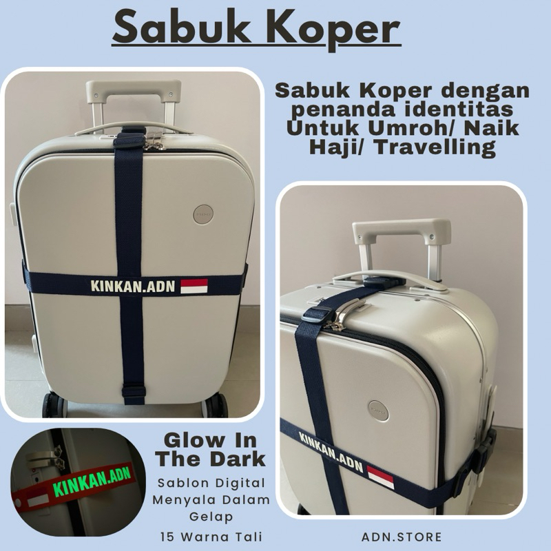 Jual Sabuk Koper Umroh Travelling Custom Nama | Shopee Indonesia