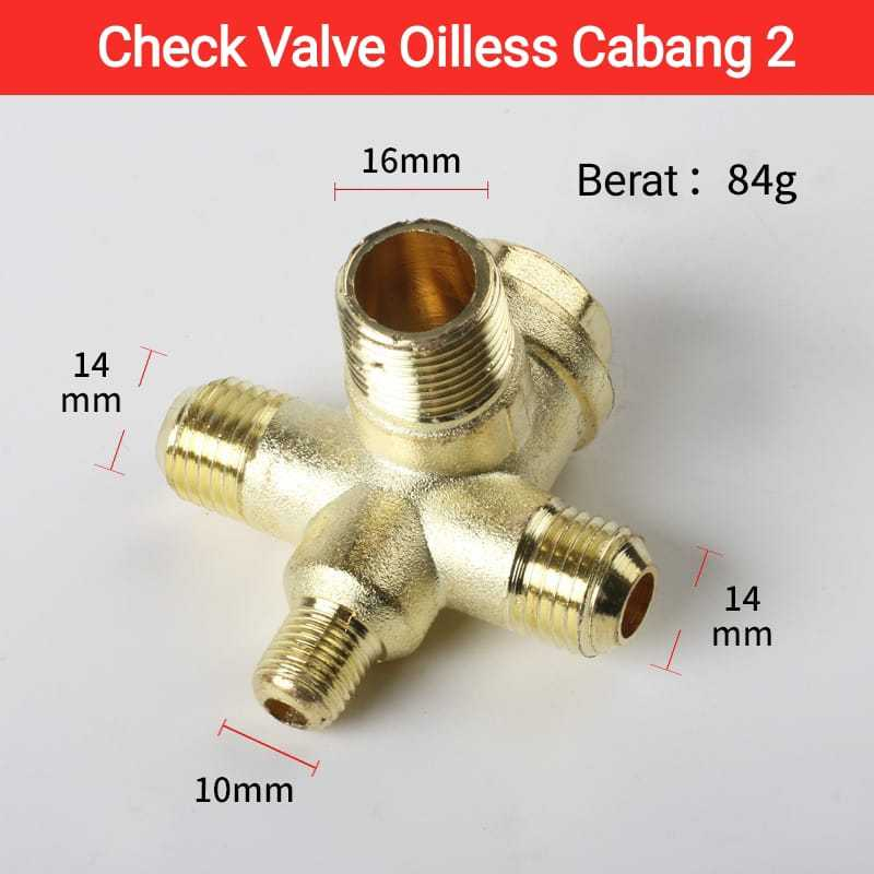 Jual Check Valve 2 Pipa Kompresor Angin Listrik Portable Oilless ...