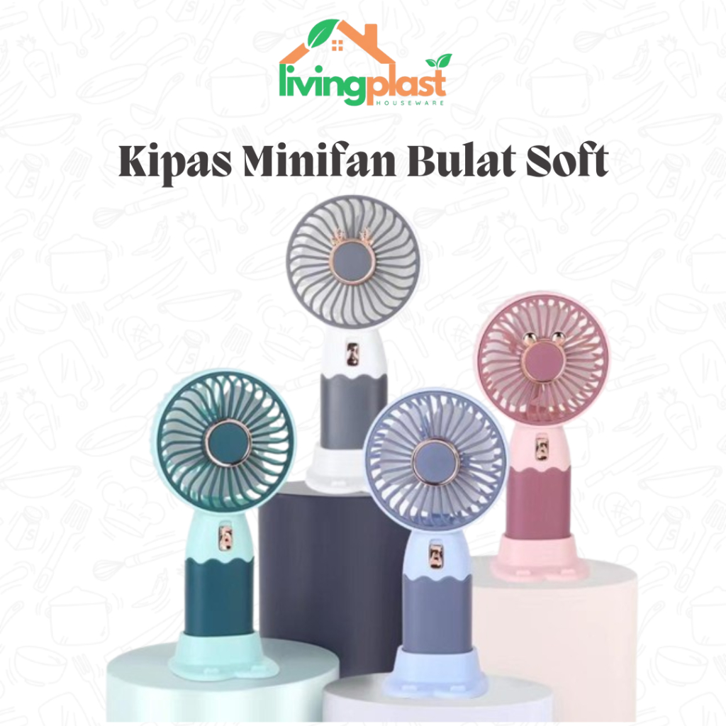 Jual Kipas Mini Fan Bulat Soft / Kipas Mini Portabel USB / Kipas ...