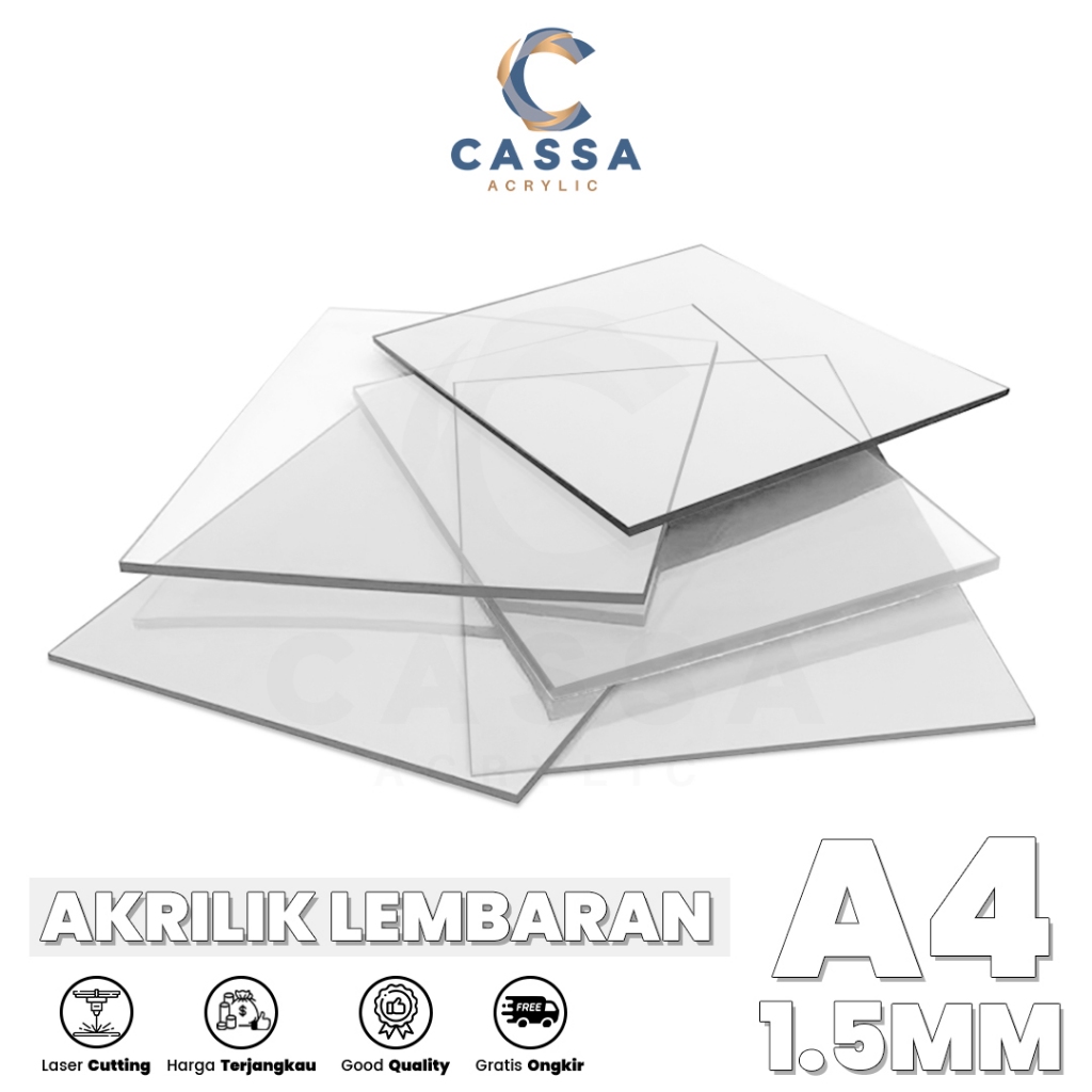 Jual Akrilik Lembaran Bening A4 1,5mm / Acrylic Sheet Clear Transparant | Shopee Indonesia