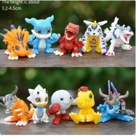 Jual Figure Game Anime Digimon Figure Set 9-10 PCS Toppper Kue Pajangan ...