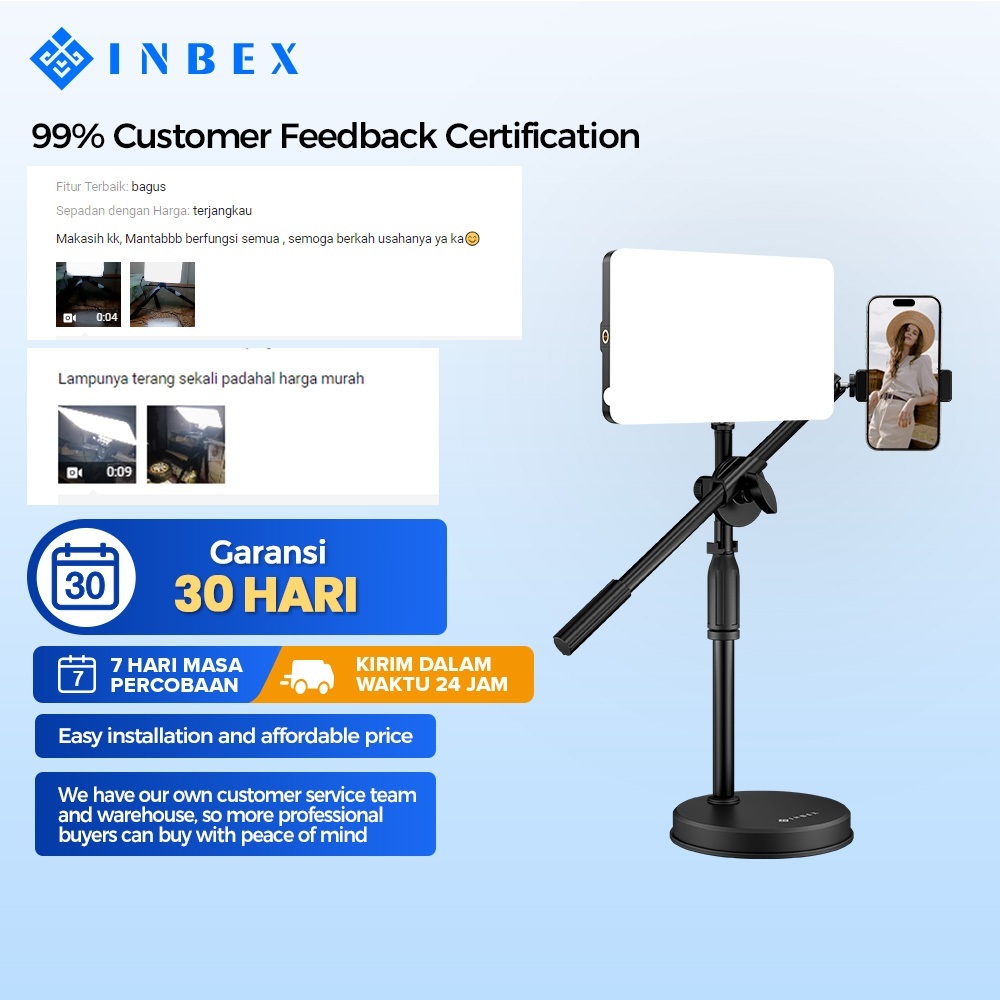 Jual INBEX 6 inci Lampu Fotografi Lampu LED Video Light RGB Lampu Foto ...