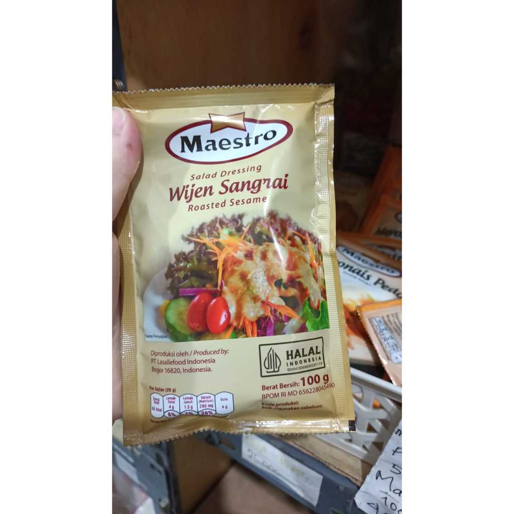 Jual Maestro Roasted Sesame Salad Dressing 100gr (Sachet) | Shopee ...