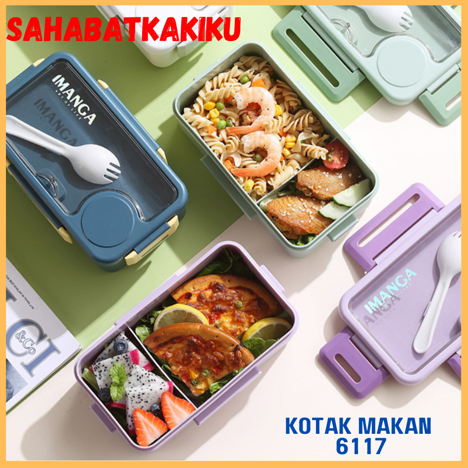 Jual Lunch Box 6117 / Kotak Makan Anak dengan Sekat / Lunch Box Anak ...
