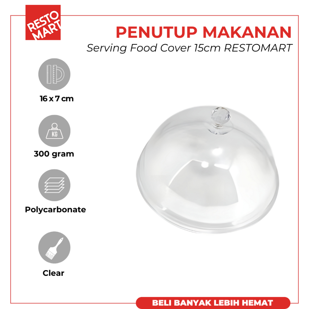 Jual Serving Food Cover / Penutup Makanan 15 cm / Pc Round Dish Cover ...