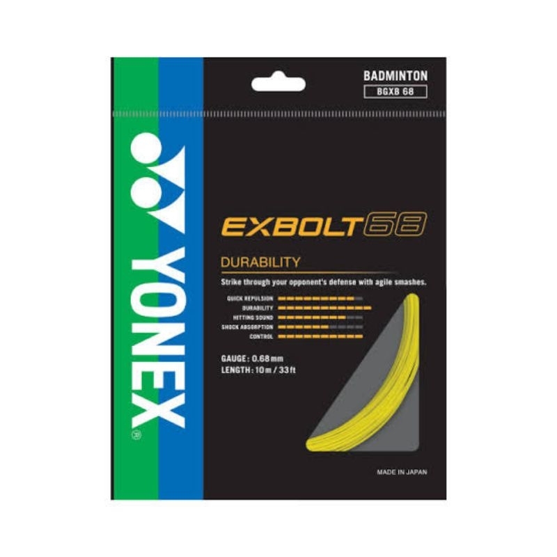 Jual Senar Raket Badminton YONEX EXBOLT 68 / YONEX Badminton String ...
