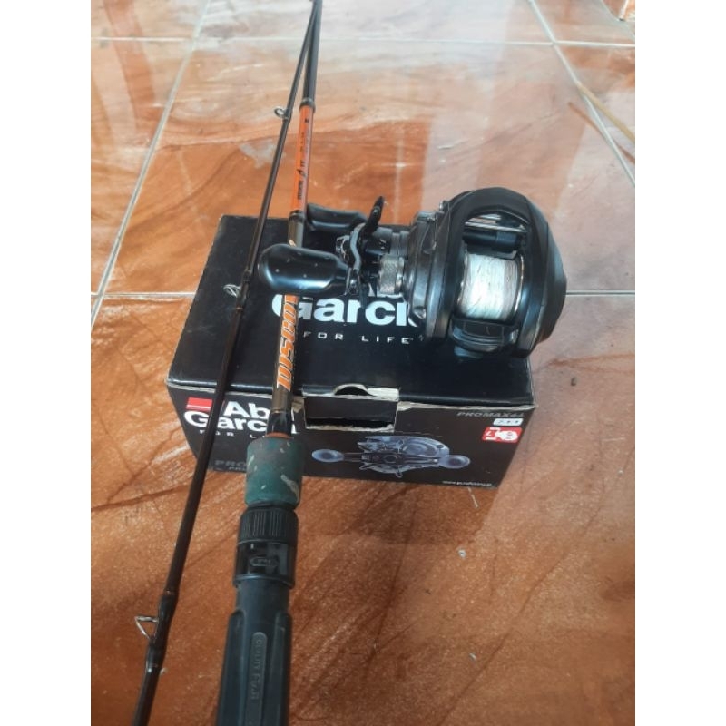 Jual Joran Strom Discovery 6-12lb + reel BC Abu garcia Promax 4L second | Shopee Indonesia