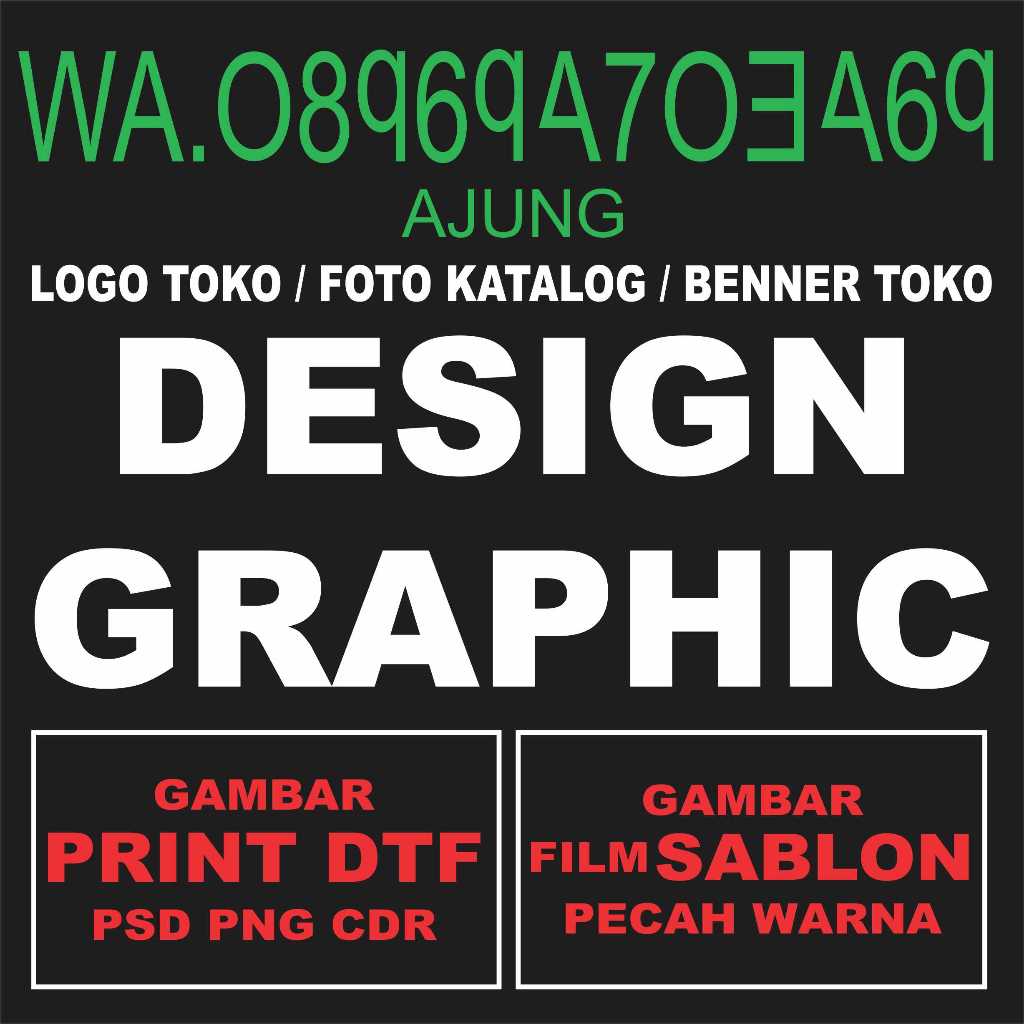 Jual design graphic desain grafis edit gambar dtf film sablon pecah ...