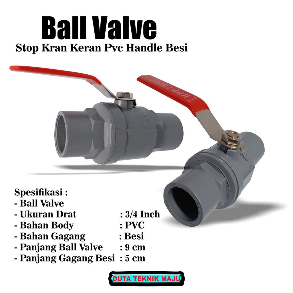 Jual Ball Valve 3/4 Inch Stop Kran Handle Besi Gagang Besi Tebal | Shopee Indonesia