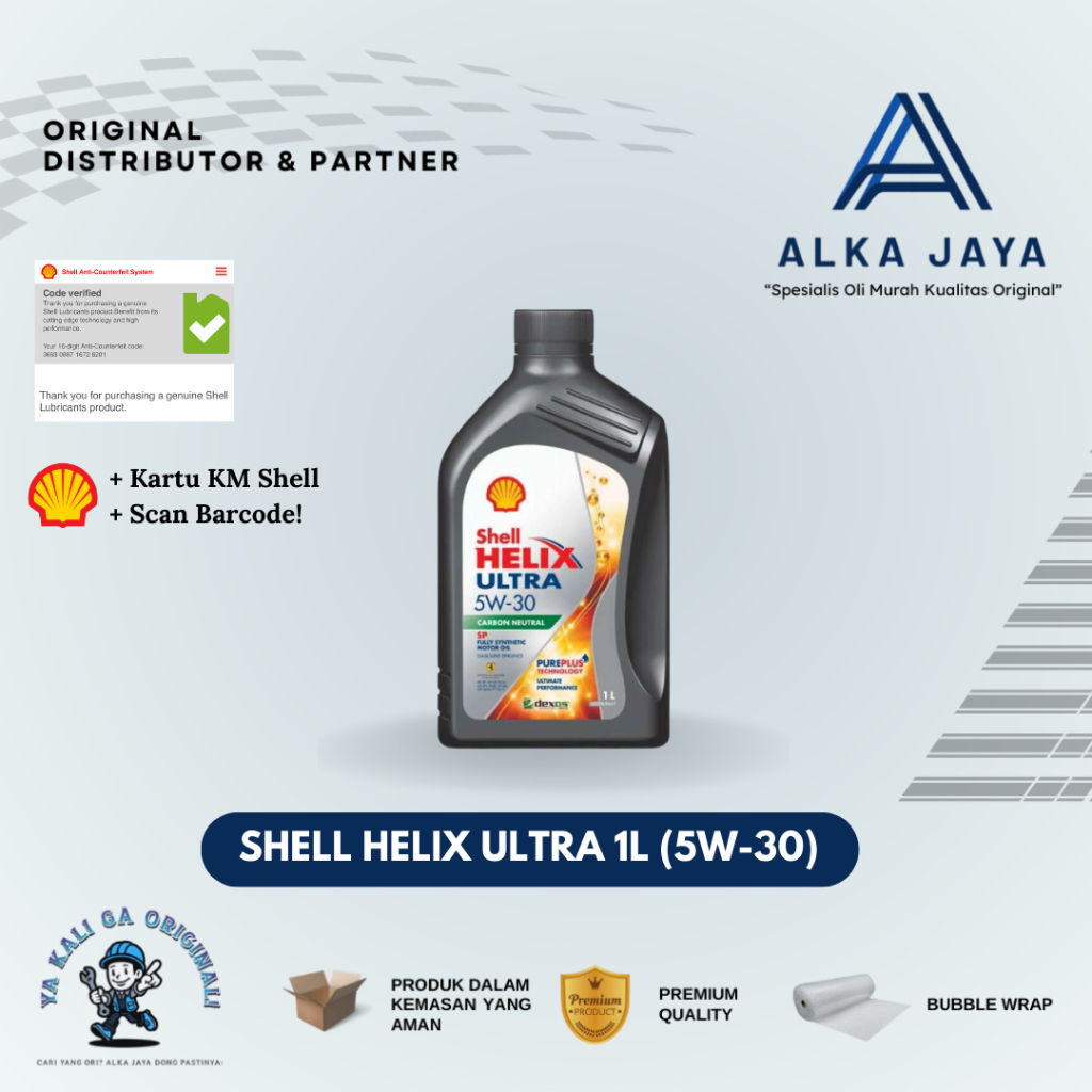 Jual Oli Mesin Mobil Shell Helix ULTRA 1L SAE 5W-30 ORIGINAL SHELL, CEK ...