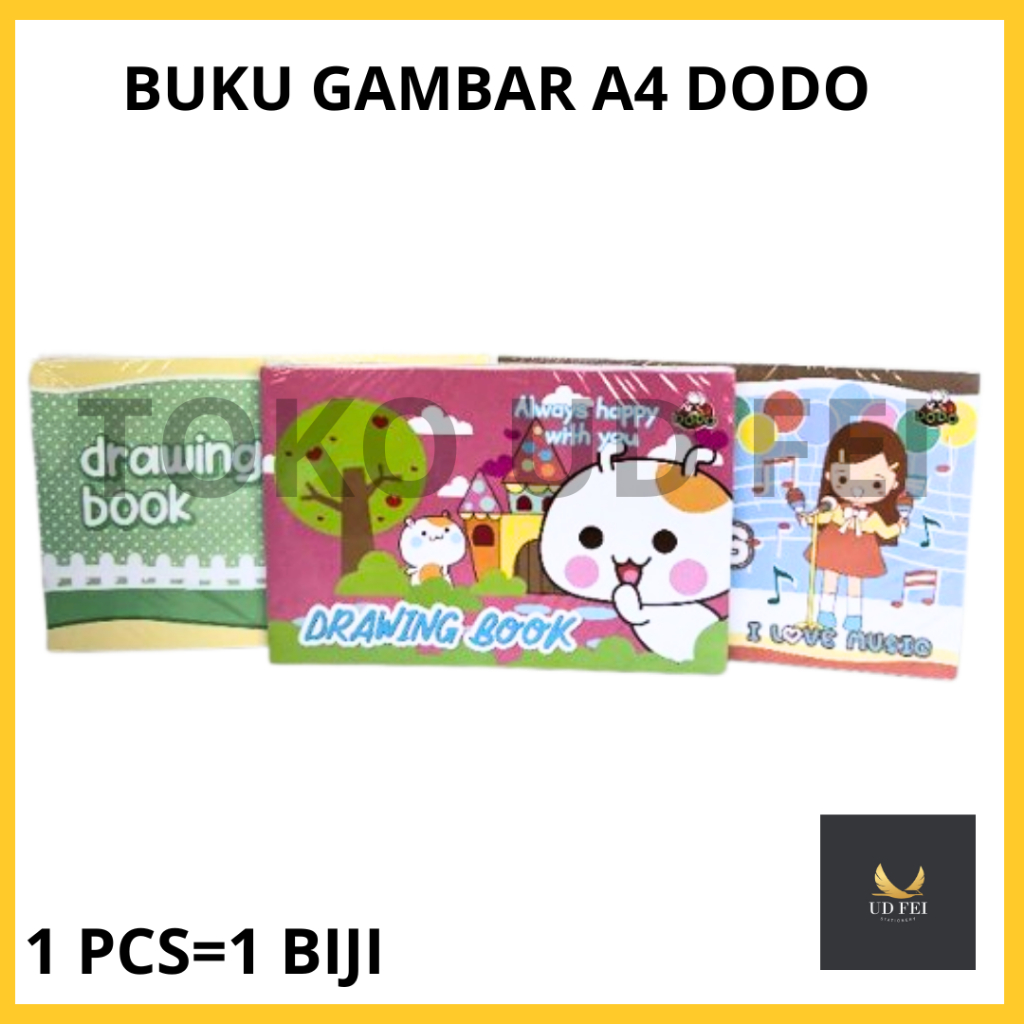 Jual (1 PCS=1 BIJI) Buku gambar a4 dodo/ Buku Gambar a4 / Drawing Book ...