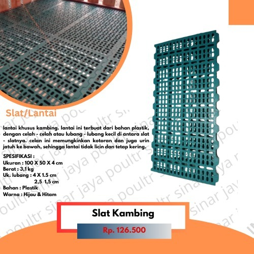 Jual Slat Kambing Hijau 50*100 / Alas Kandang Lantai Kandang Kambing Domba Babi / Plastic ...
