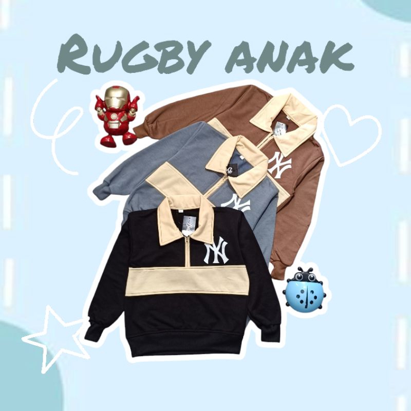 Jual Rugby sweater rugby anak usia 2-12thn laki-laki dan perempuan ...