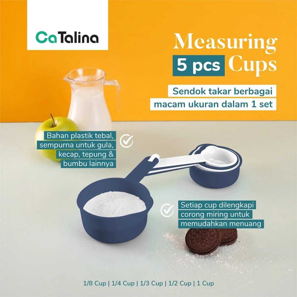 Jual CaTalina Measuring Cup 5pcs - Takaran Adonan Kue - BPFLO-02A ...