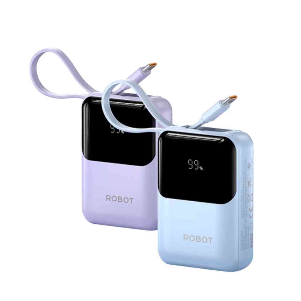 Jual ROBOT Mini Powerbank 9.000mAh RT16 LED Display dengan 2 Kabel ...