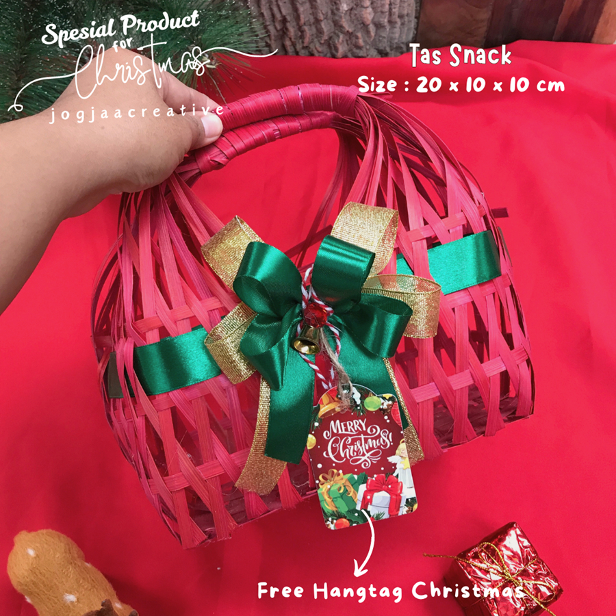 Jual [Christmas Series] TAS SNACK Warna HIAS PITA NATAL ukuran 20x10 cm ...
