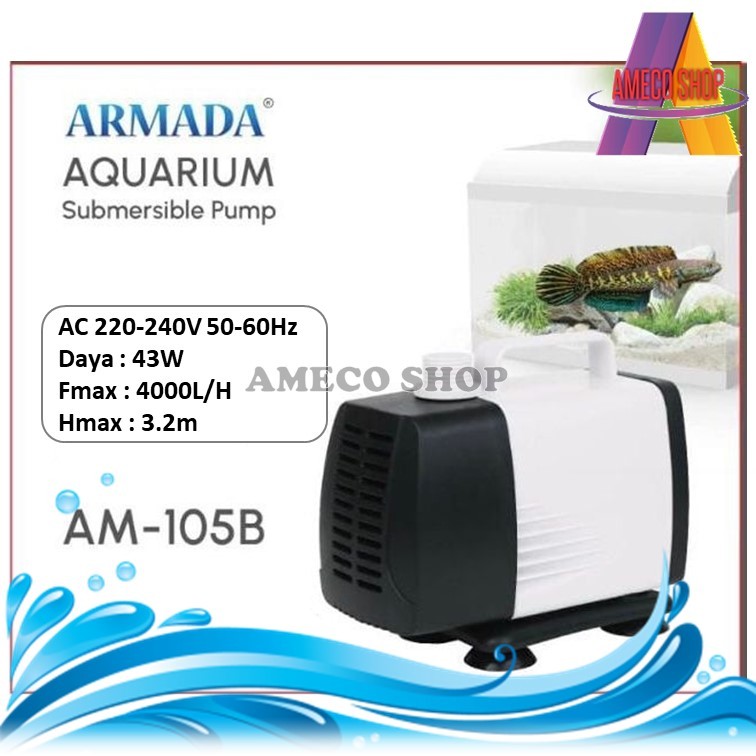Jual ARMADA Pompa Air Celup Aquarium dan Kolam AM 105 B | Shopee Indonesia