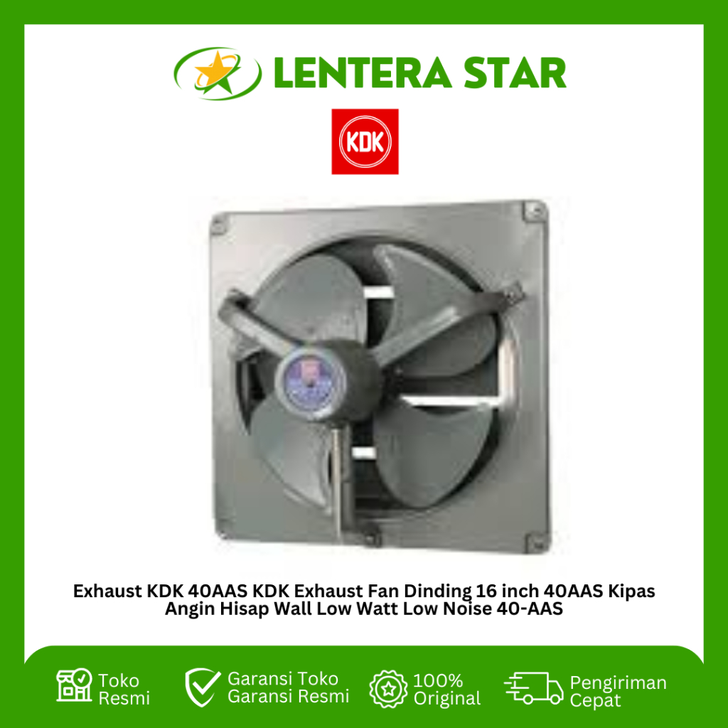 Jual Exhaust KDK 40AAS KDK Exhaust Fan Dinding 16 inch 40AAS Kipas Angin Hisap Wall Low Watt Low ...
