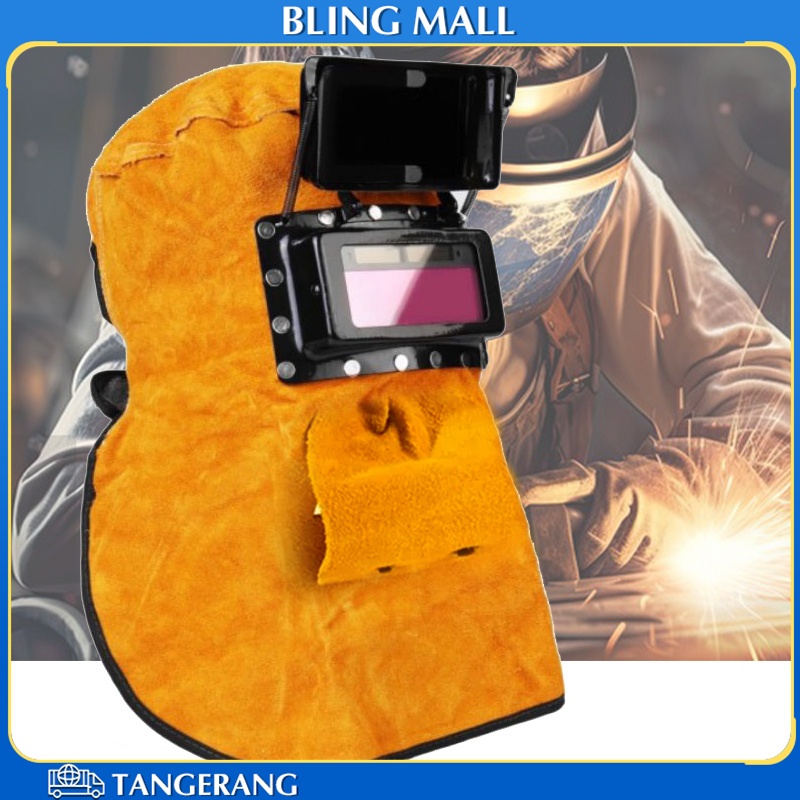 Jual Topeng Las Kulit Sapi Topeng Las Listrik Full Wajah Breathable Kap ...
