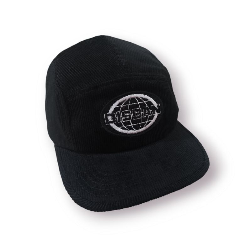 Jual disban | TOPI FIVE PANEL CORDUROY BLACK | Shopee Indonesia