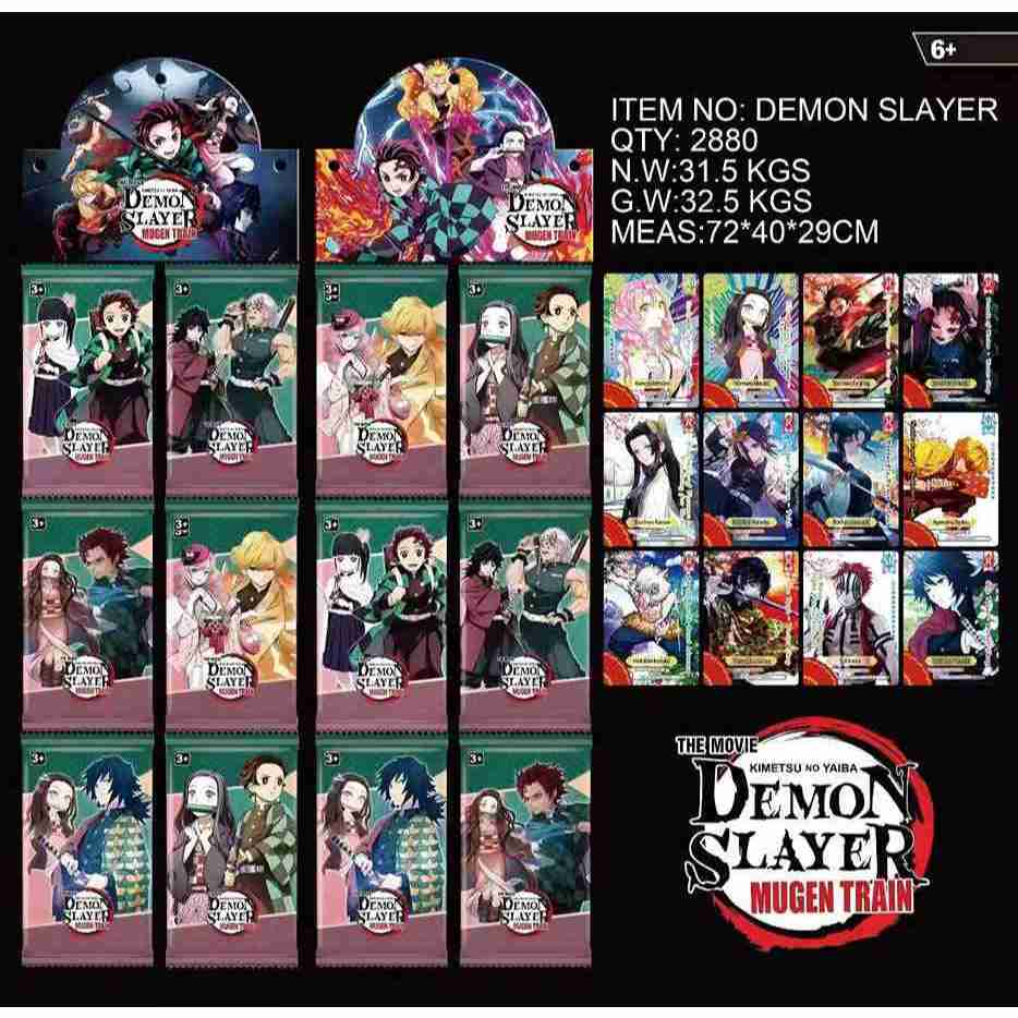 Jual GROSIR ISI 36 BUNGKUS MAINAN KARTU DEMON SLAYER *CRD DEMON SLAYER ...