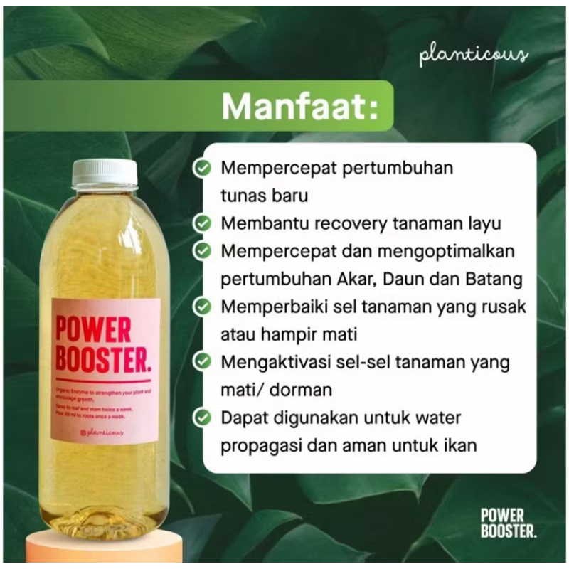 Jual Pupuk Organik Cair Vitamin Serum Tanaman Hias Power Booster 1 ...