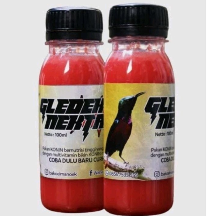 Jual Gledek Nextar isi 100 ml untuk conin/ pakan burung konin isi 100 ...