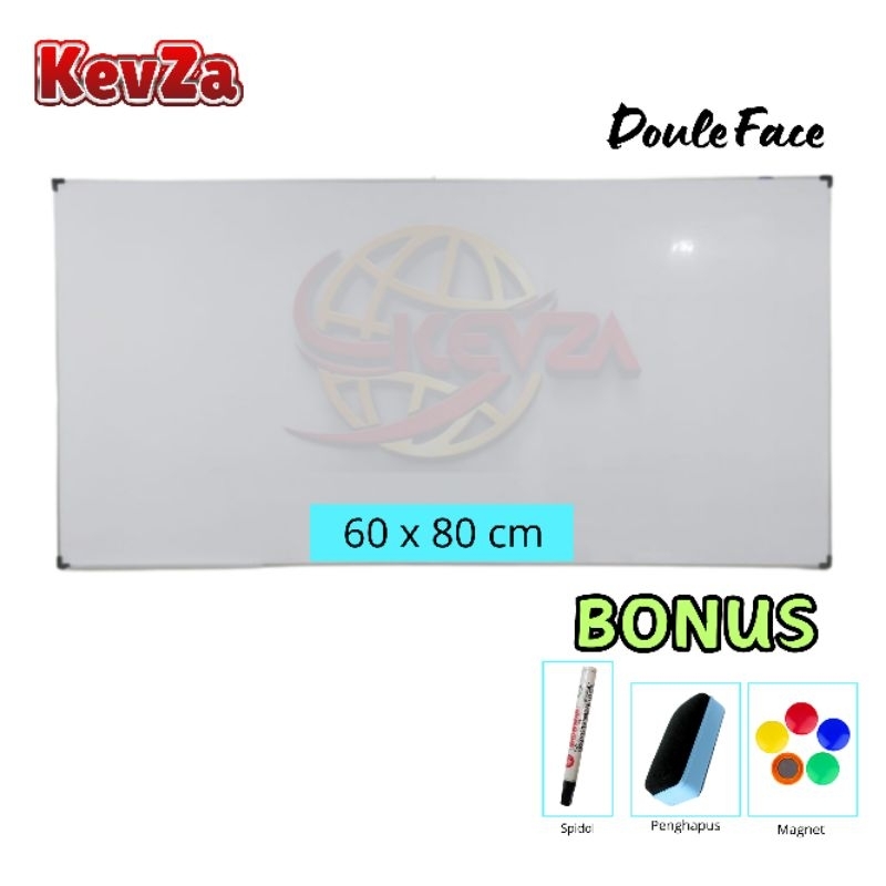 Jual Papan Tulis Whiteboard Magnetik Double Face 60 × 80 cm | Shopee ...