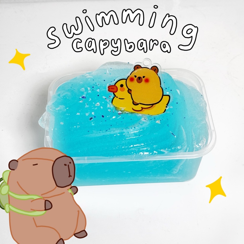 Jual SWIMMING CAPYBARA SLIME DENGAN SQUISHY - 200ML - CLATHING | Shopee ...