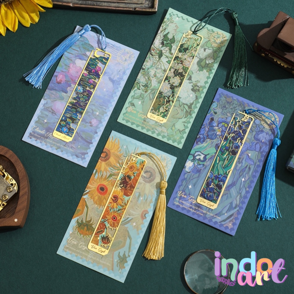 Jual (IAS) Pembatas Buku Van Gogh Claude Monet Bookmark Starry Night ...
