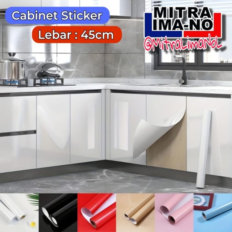 Jual Stiker Cabinet Lemari Meja Kitchen Set Wallpaper Glossy & Kayu ...