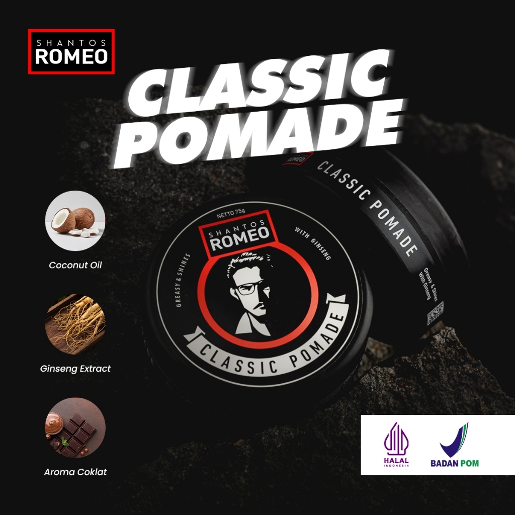 Jual Shantos Romeo Pomade (ADA DUA VARIAN) | Shopee Indonesia