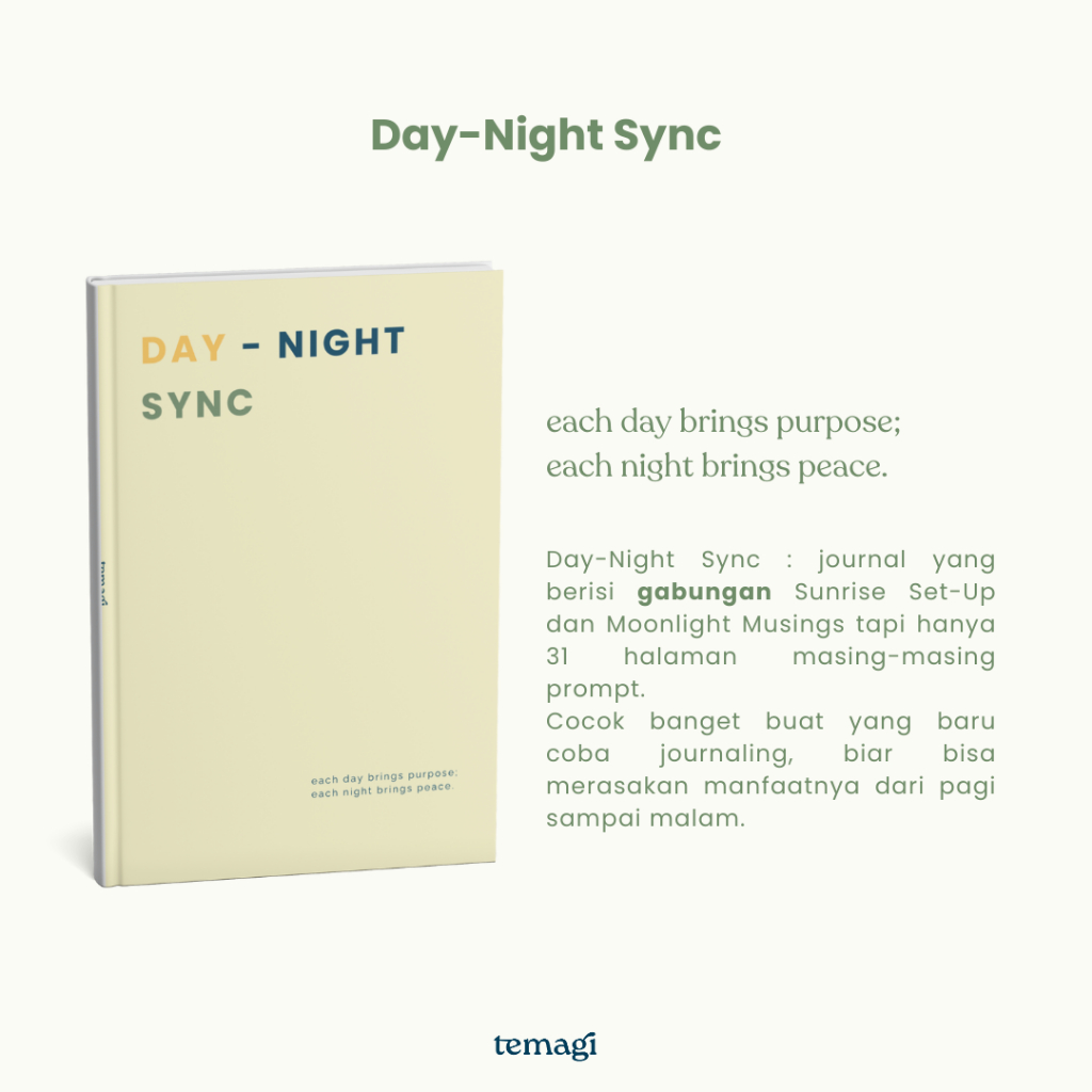Jual Temagi Prompt Journal Book | Day-Night Sync | Shopee Indonesia