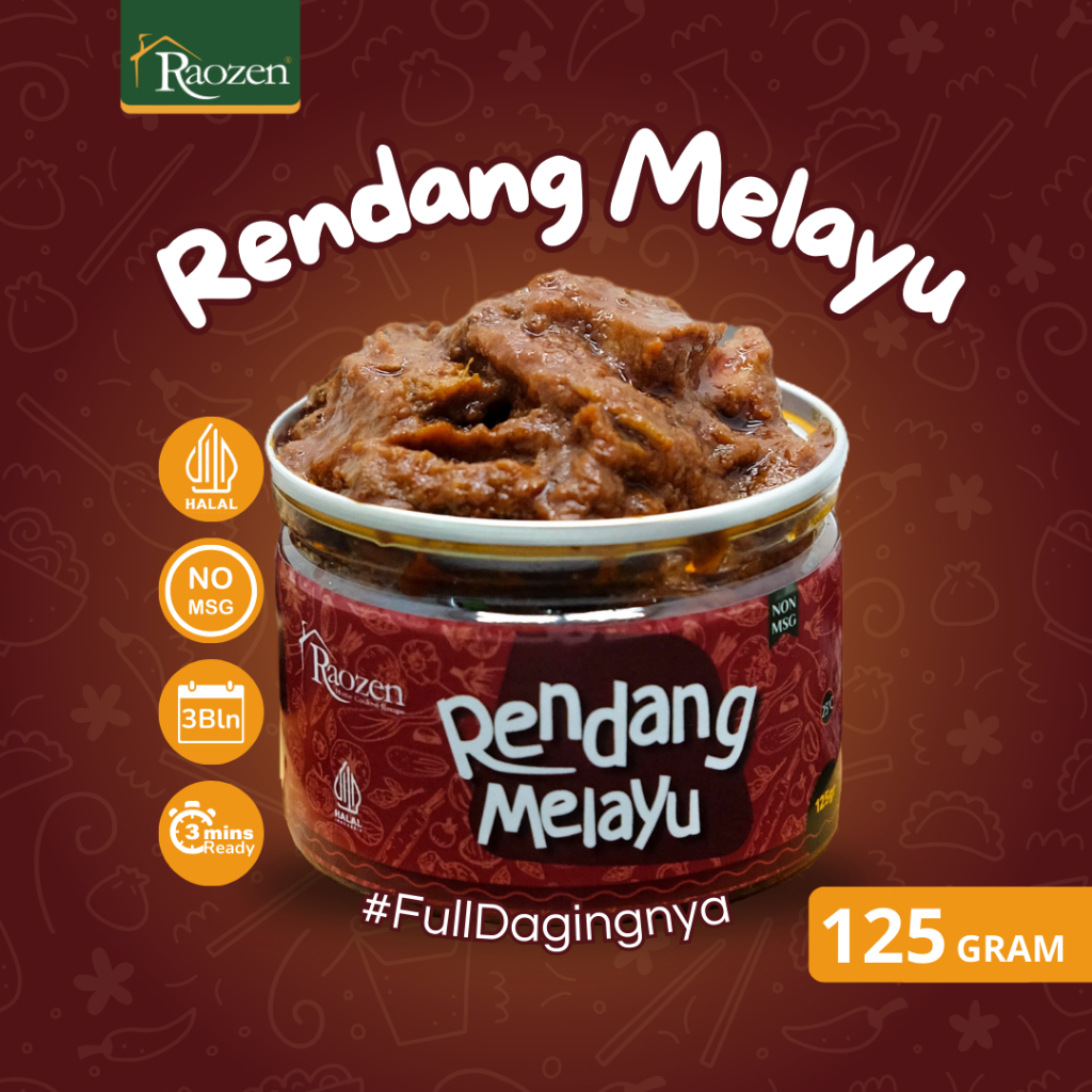 Jual Raozen Rendang Melayu - Rendang Daging Sapi Asli Minang Bumbu ...