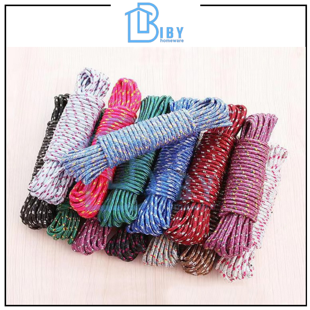 Jual BIBY Tali Jemuran Baju 10 meter Bahan Nilon / Tali Tambang Nylon ...