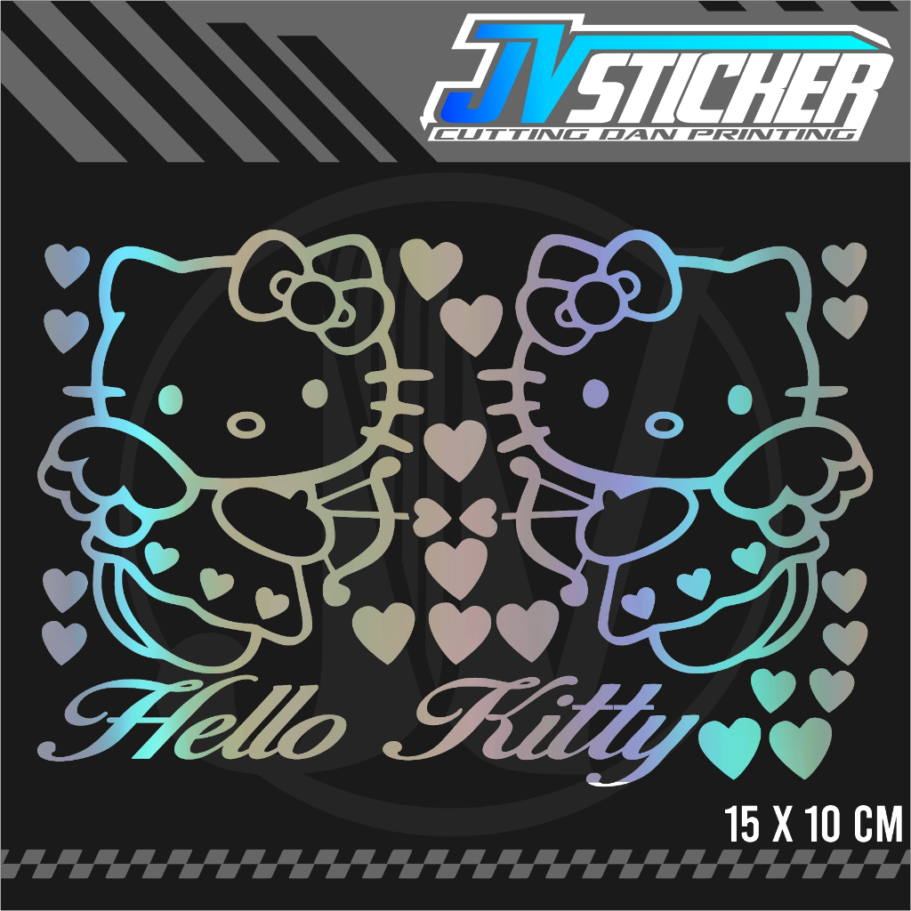 Jual stiker hello kitty cutting sticker motor murah kartun kucing ...