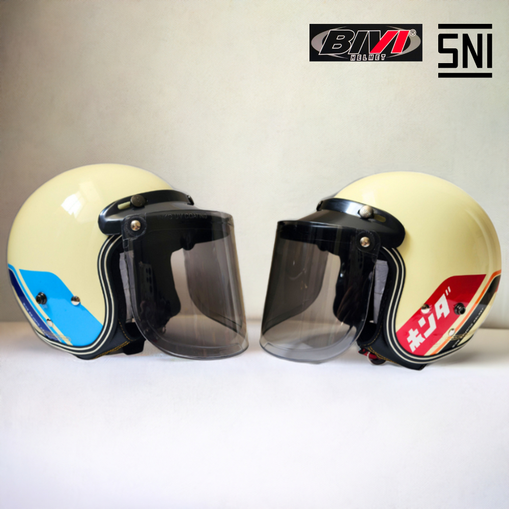 Jual Helm Bogo Retro SNI Half Face - All Size Standard (Zen Cream ...