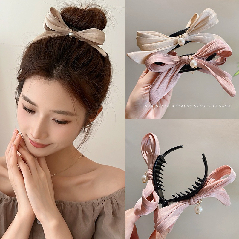 Jual RORA HAIRBUN KOREAN CLIP / jepitan pita cepol korea / jepit rambut aksesoris fashion wanita ...