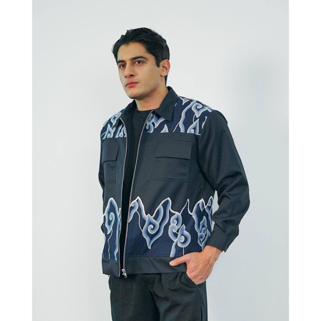 Jual BATIK TRUSMI Jaket Batik Pria Premium Batik Tulis Mega Mendung ...
