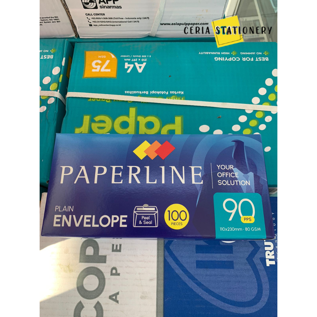 Jual Amplop Paperline 90 - 1 Pak isi 100 Lembar | Shopee Indonesia