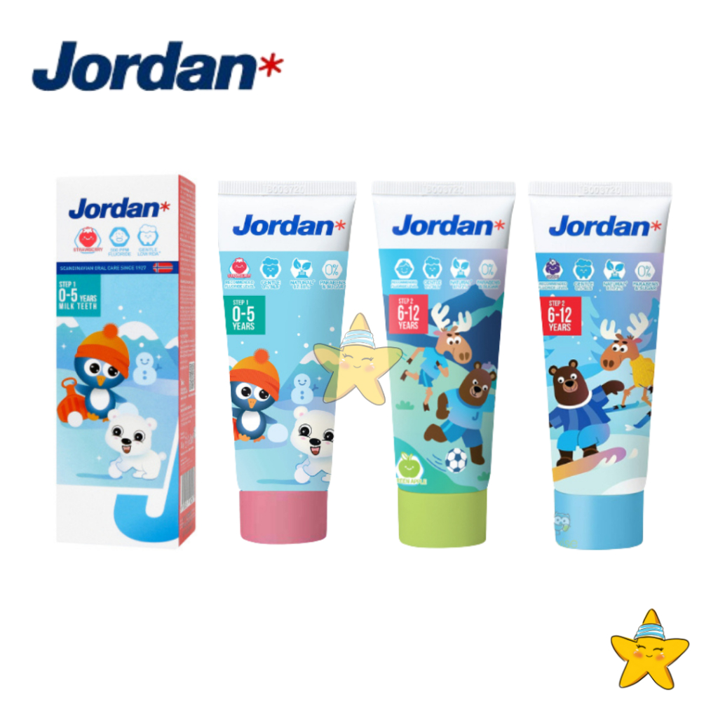 Jual HBK Jordan Oral Care Kids Toothpaste Step 1-3 Pasta Gigi Anak Odol ...